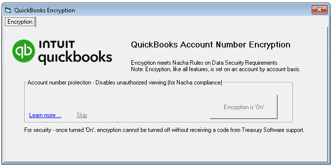 Encrypting Banking Information in QuickBooks Desktop – Treasury Software