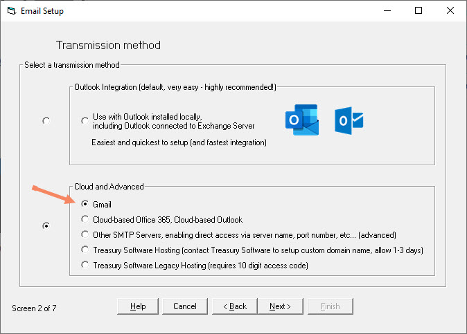 Email Setup Using Gmail – Treasury Software